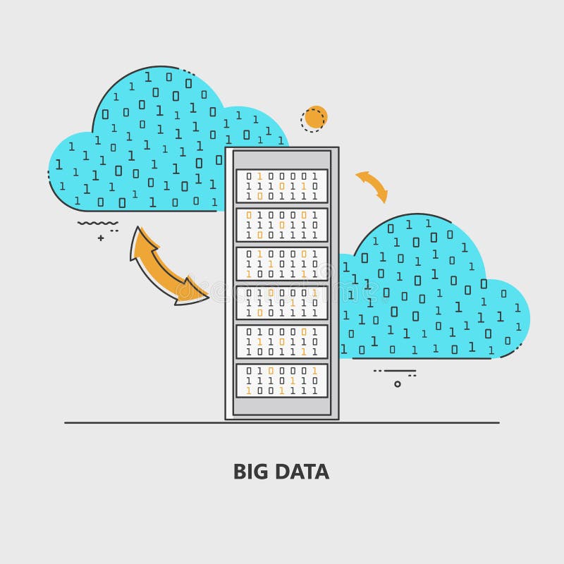 Big Data. a Set of Elements for Design. Vector Illustration. Stock ...