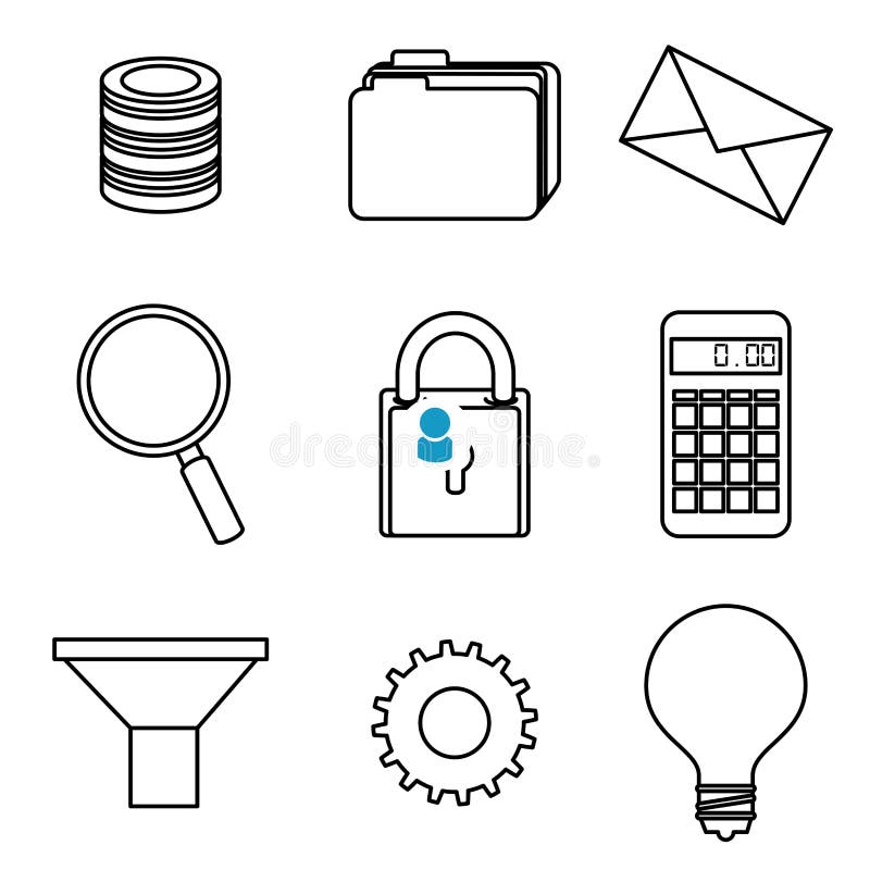 Big Data Icon Set Volume Stock Illustrations – 306 Big Data Icon Set ...