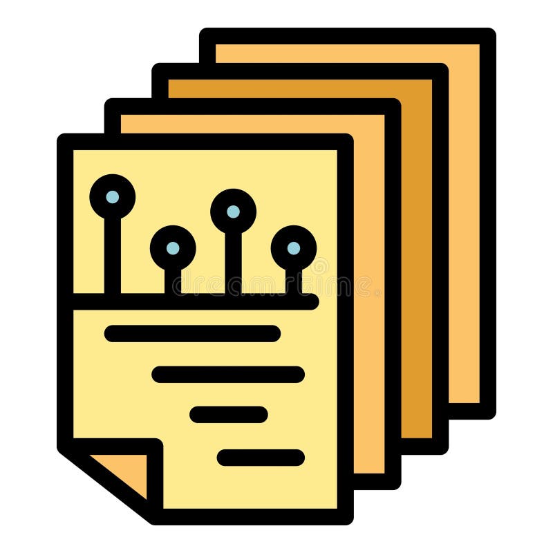 Big Data Sheets Icon Vector Flat Stock Vector - Illustration of ...