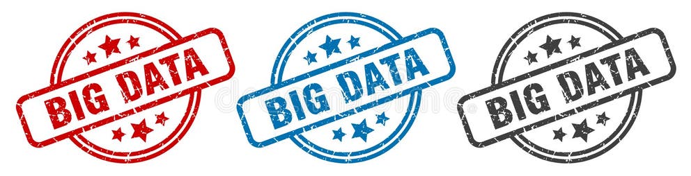 Big Data Stamp. Big Data Round Isolated Sign Stock Vector ...