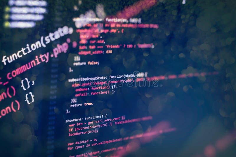 Big Data Storage and Cloud Computing Representation. Programming . Developer Working on Web ...