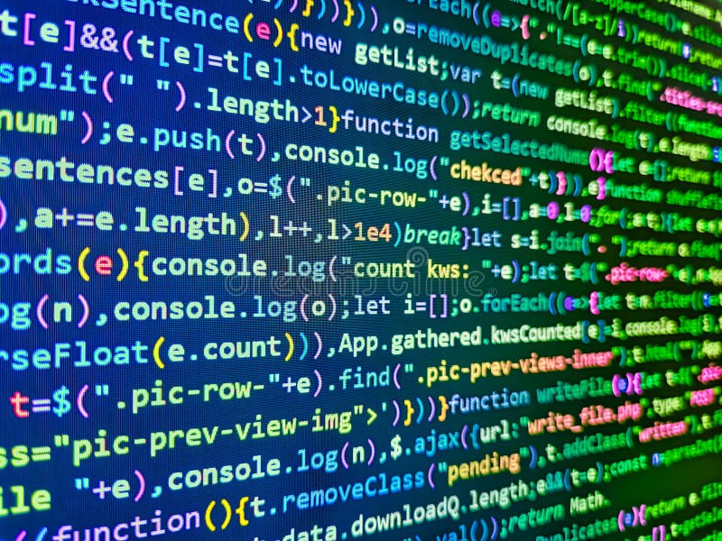 Big Data Storage And Cloud Website Codes On Computer Monitor Hacker