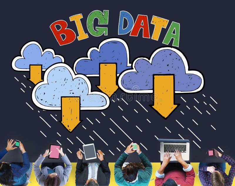 Big Data Storage Database Download Concept Stock Illustration ...
