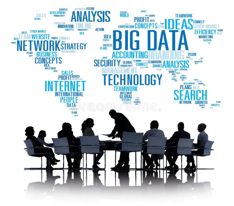 Big Data Storage Information World Map Concept Stock Photo - Image of ...