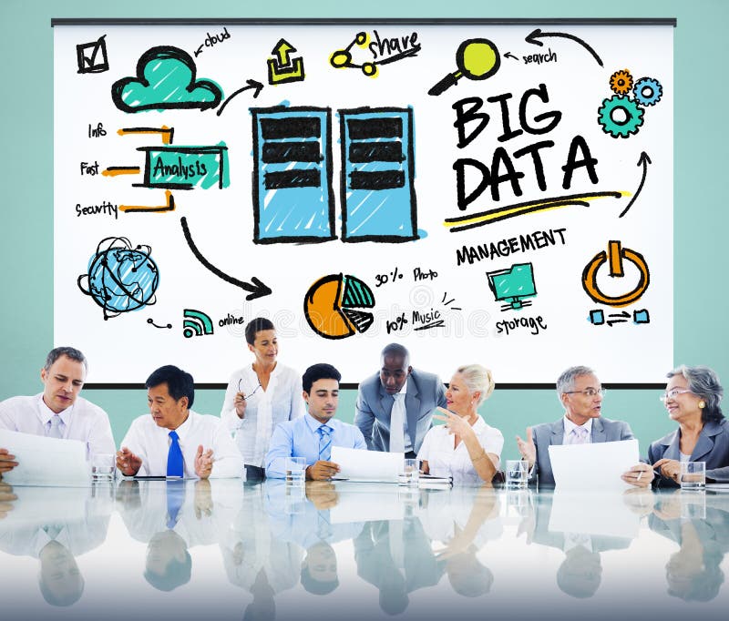 Big Data Storage Online Technology Database Concept Stock Image - Image ...