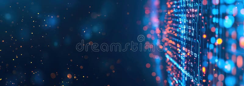 Big Data Stream Cyberspace. Artificial Intelligence Concept Stock ...