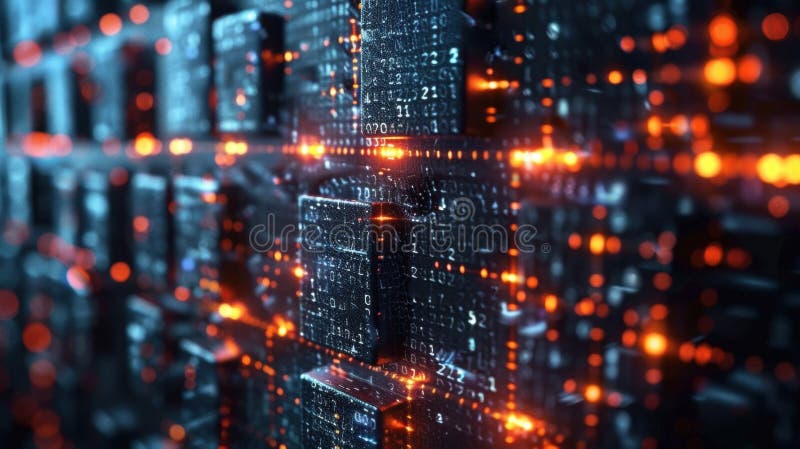 Big Data Stream Flowing through Futuristic Server Room Visualization ... Big Data Stream Flowing through Futuristic Server Room Visualization ...