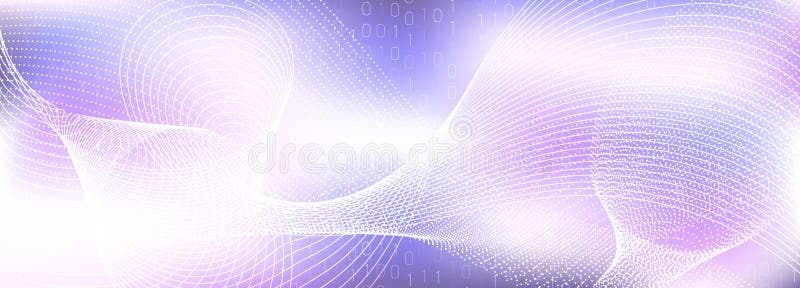 Big Data Stream. Pink Particle Motion Stock Vector - Illustration of ...