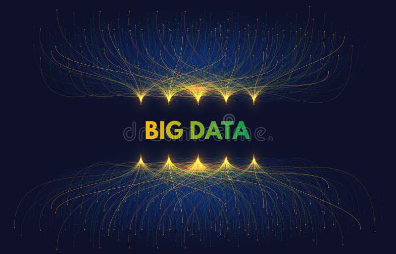 Big Data Streams Digital Technology Visualization Network Flow Order And Abstract Database