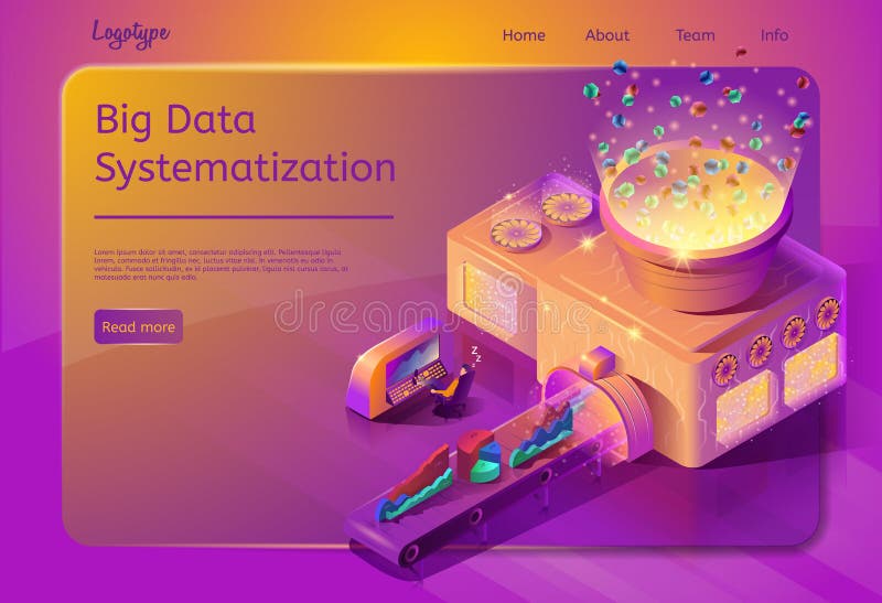 Big Data Automated Systematization Service Vector Stock Vector ...