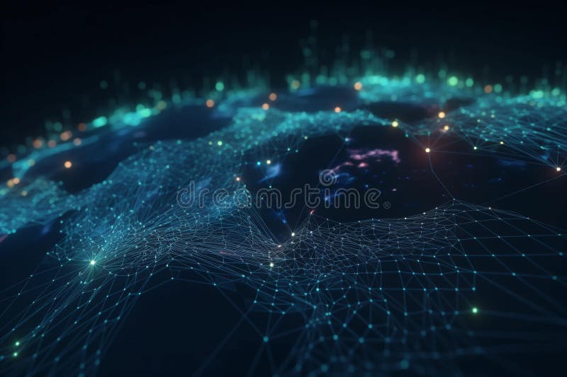 Big Data Technology Background with Internet Network Visualization, AI ...