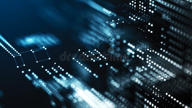 Big Data Technology Background. Microchip and Computer Parts. City of ...