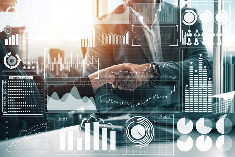 Big Data Technology for Business Finance Concept. Uds Stock Image ...