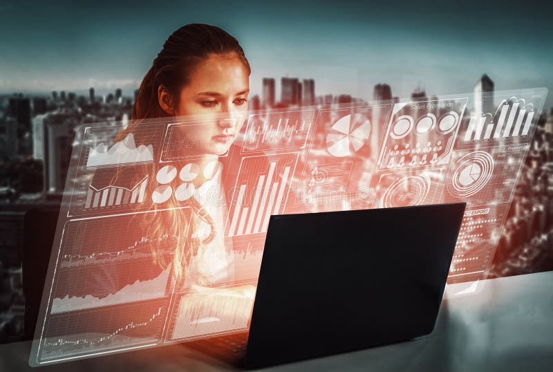 Big Data Technology for Business Finance Concept. Uds Stock Image ...