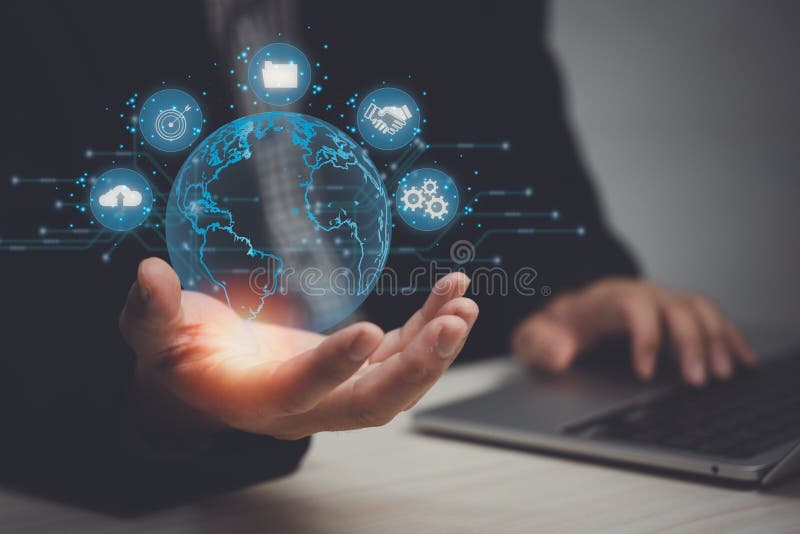 Big Data Technology Connect Global Internet Network Information ...