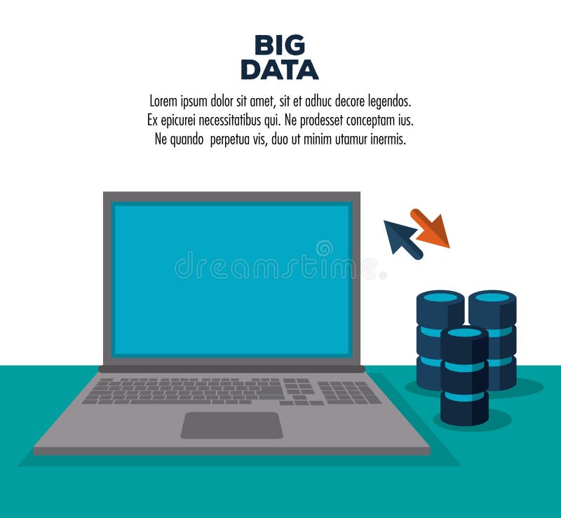 Big Data Technology Infographic Stock Vector - Illustration of computer ...