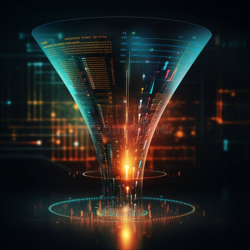 Big Data Technology and Information Flow Concept Stock Illustration ...