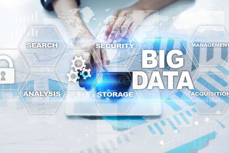 Big Data Technology and Internet Concept on the Virtual Screen. Stock ...