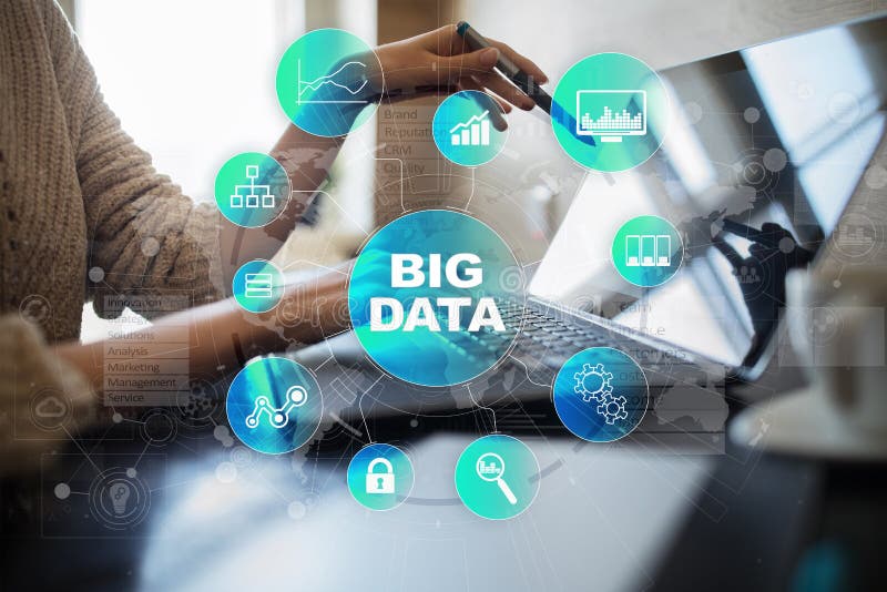 Big Data Technology and Internet Concept on the Virtual Screen. Stock ...