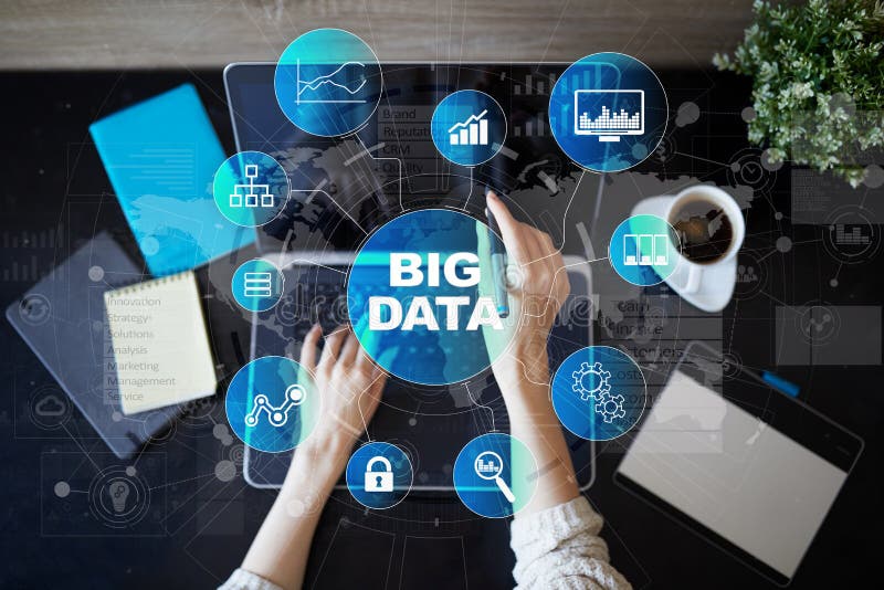 Big Data Technology and Internet Concept on the Virtual Screen. Stock ...