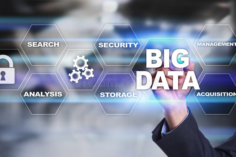 Big Data Technology and Internet Concept on the Virtual Screen. Stock ...