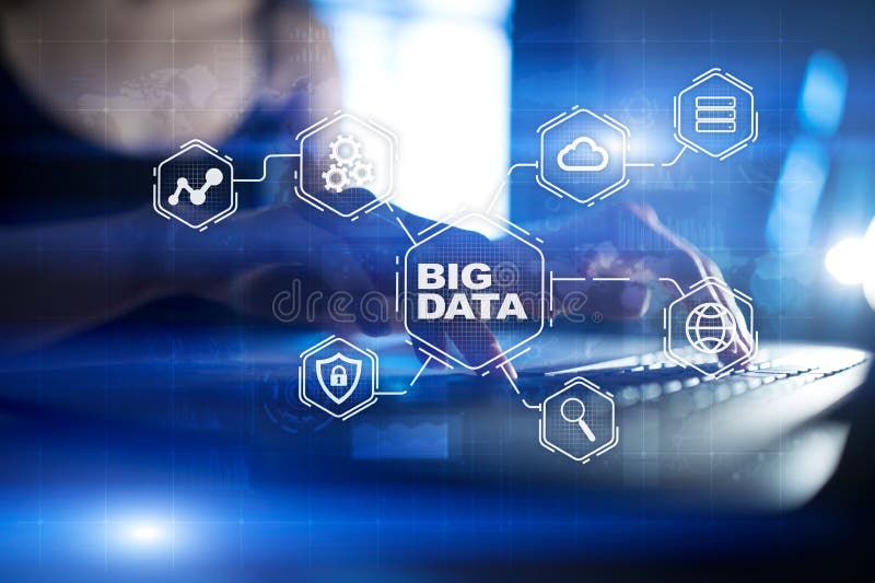 Big Data Technology and Internet Concept on the Virtual Screen. Stock ...