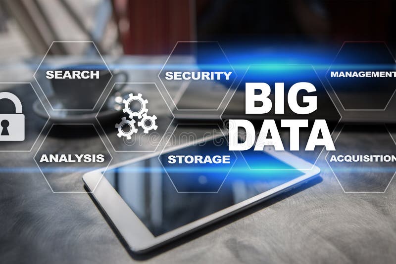 Big Data Technology and Internet Concept on the Virtual Screen. Stock ...