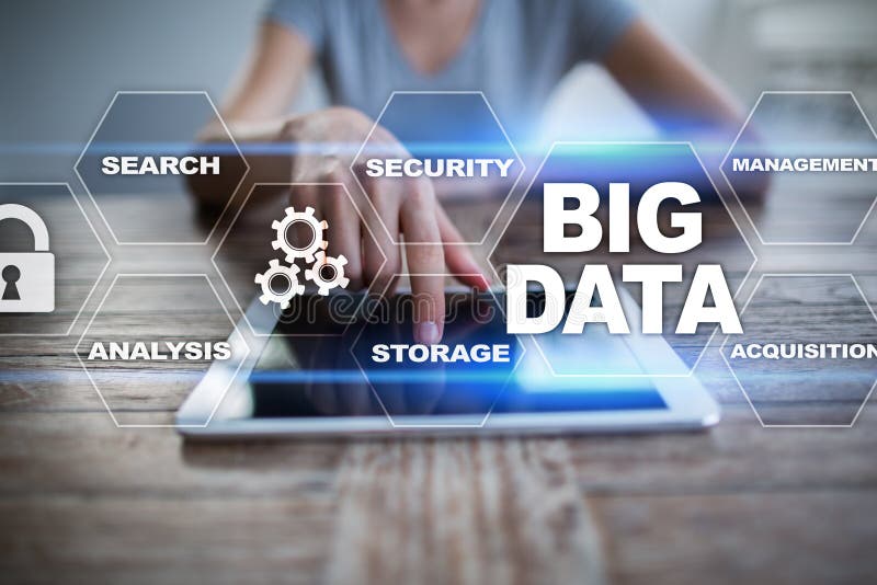 Big Data Technology and Internet Concept on the Virtual Screen. Stock ...