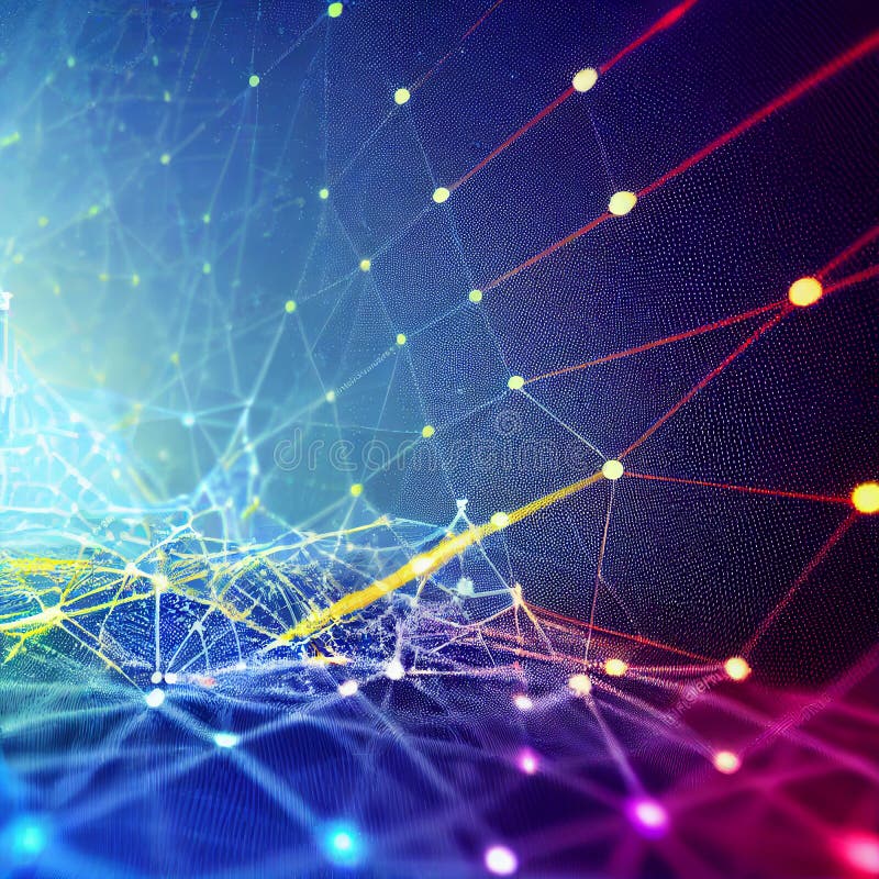 Abstract Technology Big Data Background. Big Data. Ai Generated. Technology. Network Connection ...