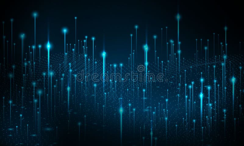 Particle Mist Network Cyber Security Big Data Technology Stock Vector