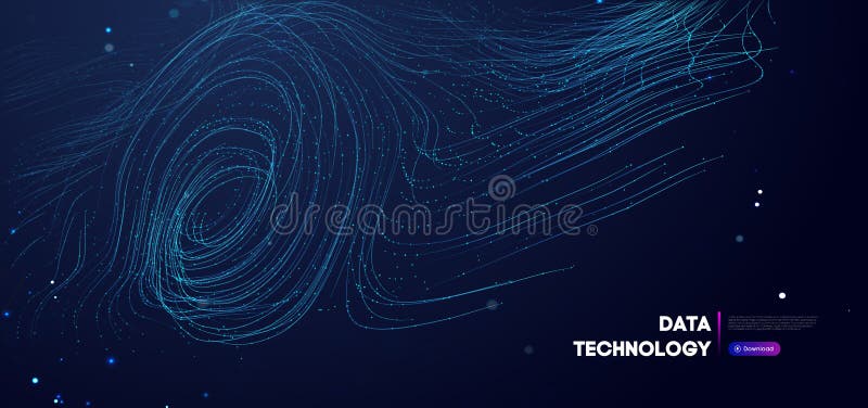 Big Data Technology Vector Illustration. Abstract Blurred Data Business ...