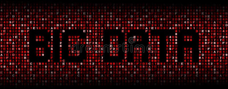 Big Data Text Over Hex Code Illustration Stock Illustration ...