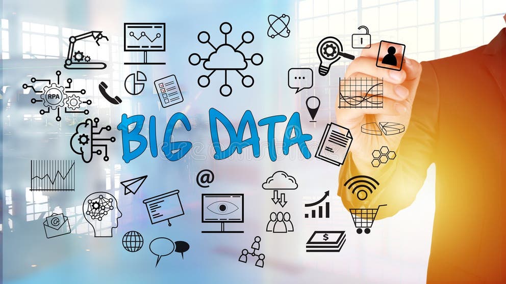 Big Data, Text Symbol Icon, Business Terms Stock Photo - Image of info ...