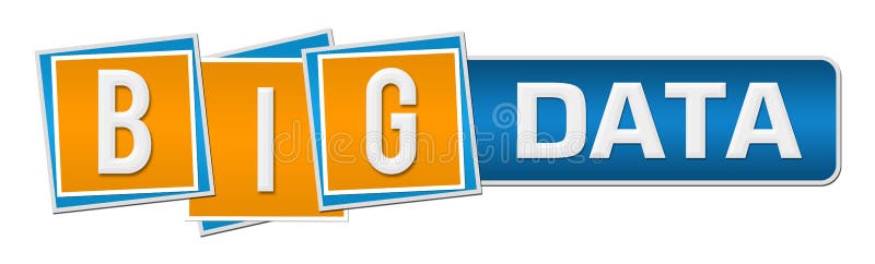 Big Data Blue Orange Squares Bar Stock Illustration - Illustration of ...