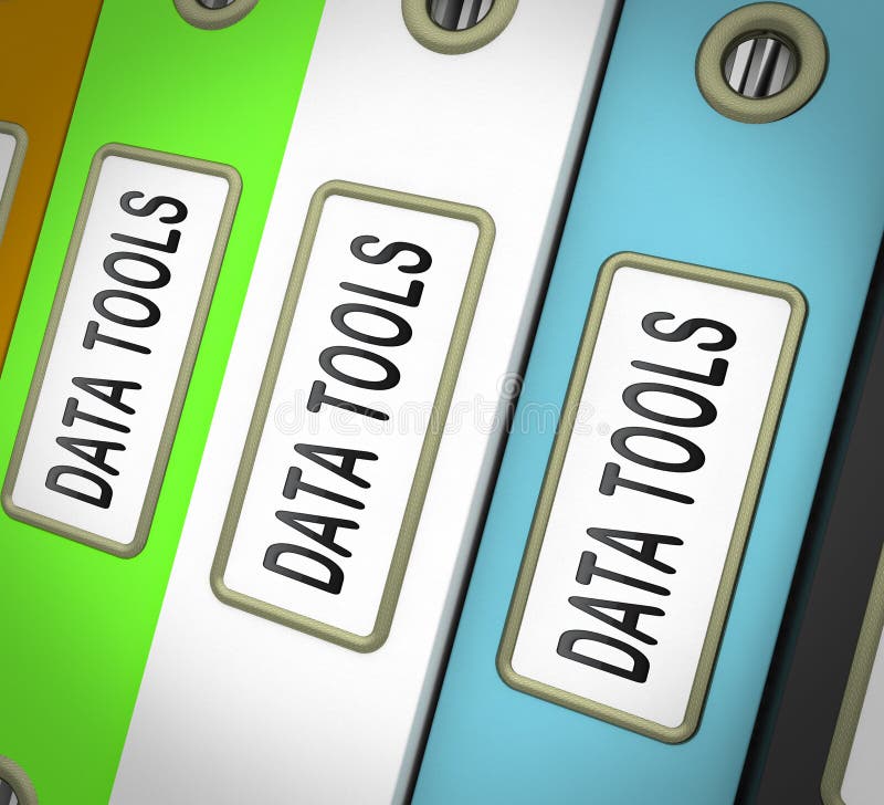 Big Data Tools Digital Toolbox 3d Rendering Stock Illustration ...