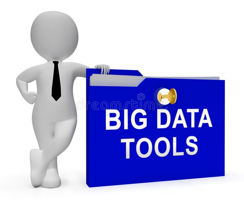 Big Data Tools Digital Toolbox 3d Rendering Stock Illustration ...