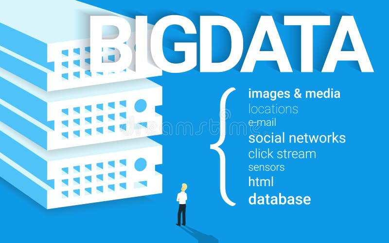 Big Data - 4V Visualisation Stock Vector - Illustration of info ...