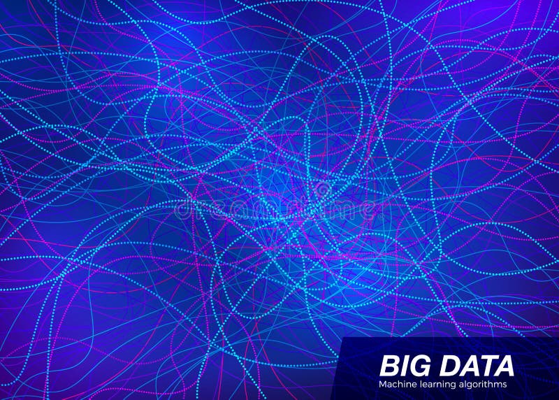 Big Data Visual Concept. Abstract Technology Background. Music Waves ...