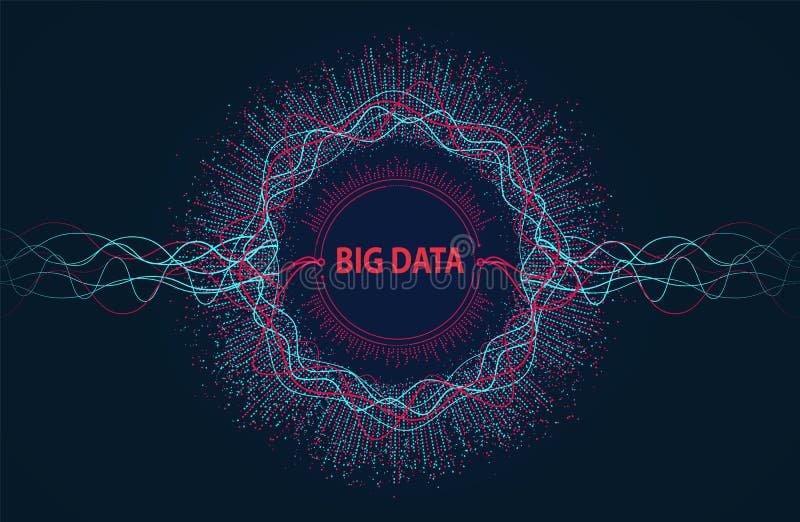 Big Data. Visual Information Flow from Points and Lines Stock Vector ...