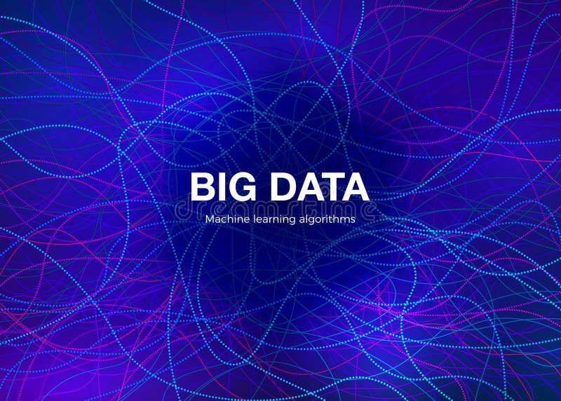 Big Data Visual Concept. Abstract Technology Background. Music Waves ...