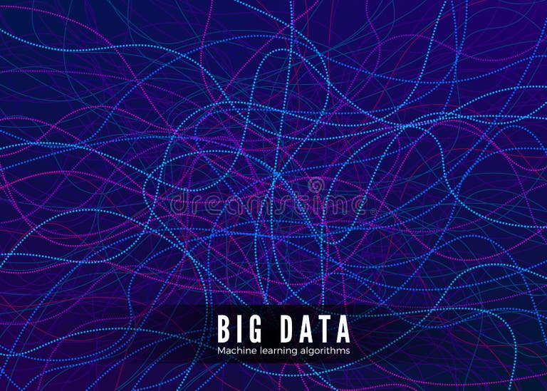 Big Data Visualisation. Machine Learning and Algorithm Concept. Abstract Technology Background ...