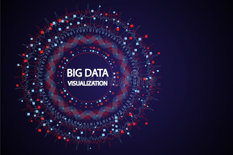 Big Data Visualization Abstract Background. Stock Illustration ...