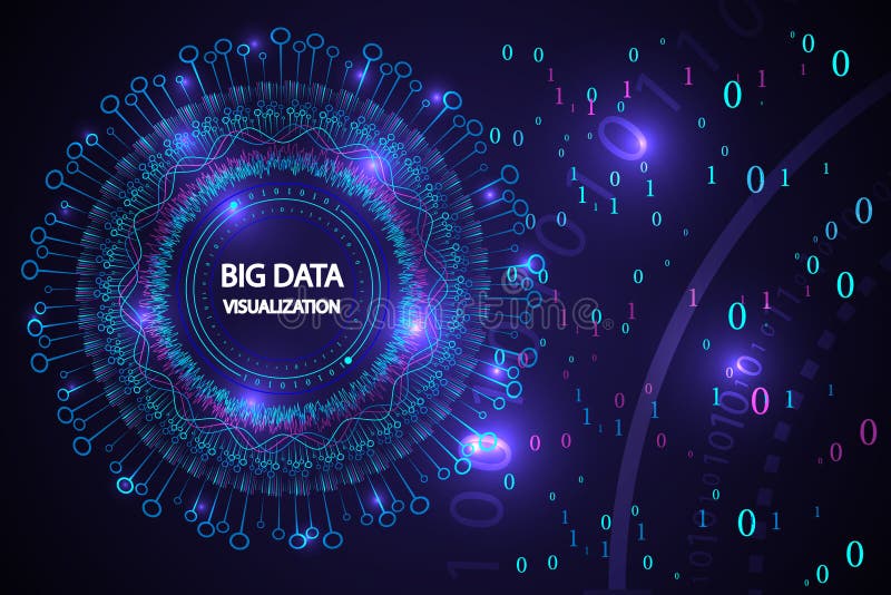 Big Data Visualization Abstract Background Stock Vector - Illustration ...