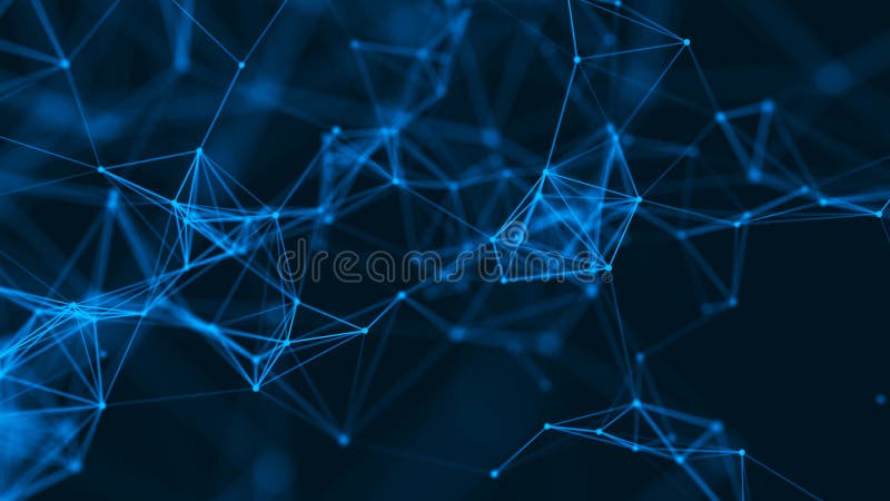 Big Data Visualization. Abstract Background with Connecting Dots and ...