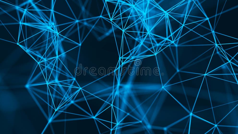 Big Data Visualization. Abstract Background with Connecting Dots and Lines. 3D Rendering. High ...