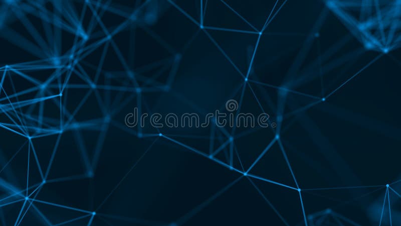Big Data Visualization. Abstract Background with Connecting Dots and Lines. 3D Rendering. High ...