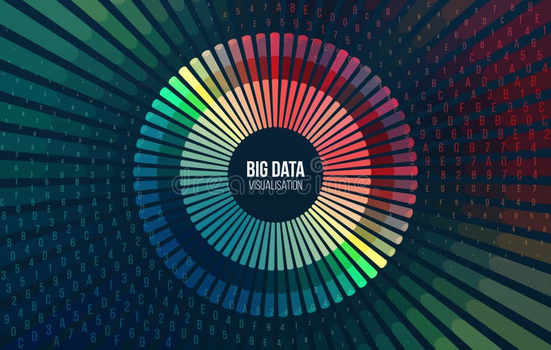 Big Data Visualization Abstract Background With Lines Array And Binary