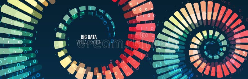 Big Data Visualization Abstract Background With Spiral Array And Binary Code Connection 9251