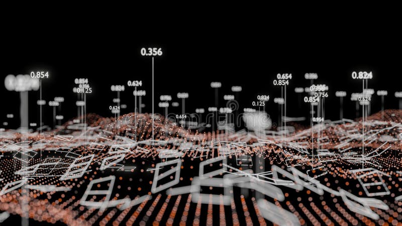 Big Data Visualization Abstract Structure Stock Illustration