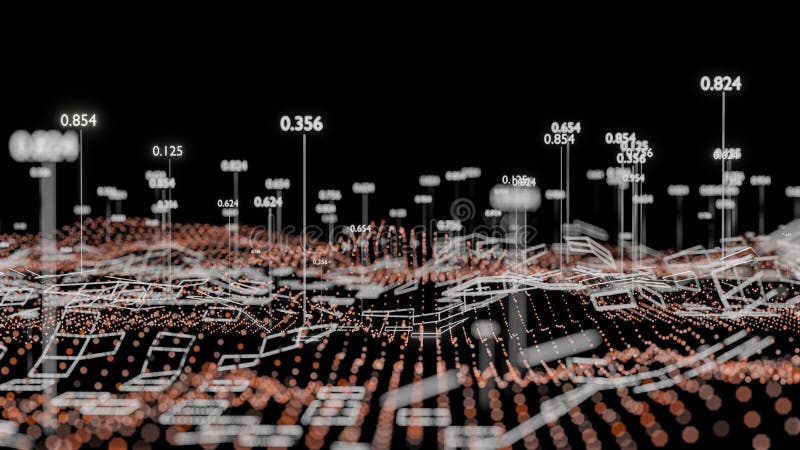 Big Data Visualization Abstract Structure Stock Illustration